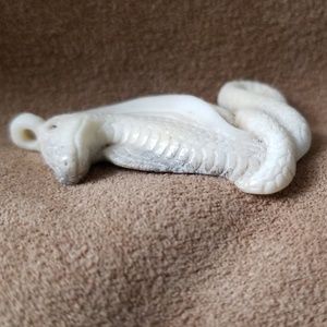 Handmade | Jewelry | Handmade Carved Detailed Bone Snake Pendant | Poshmark